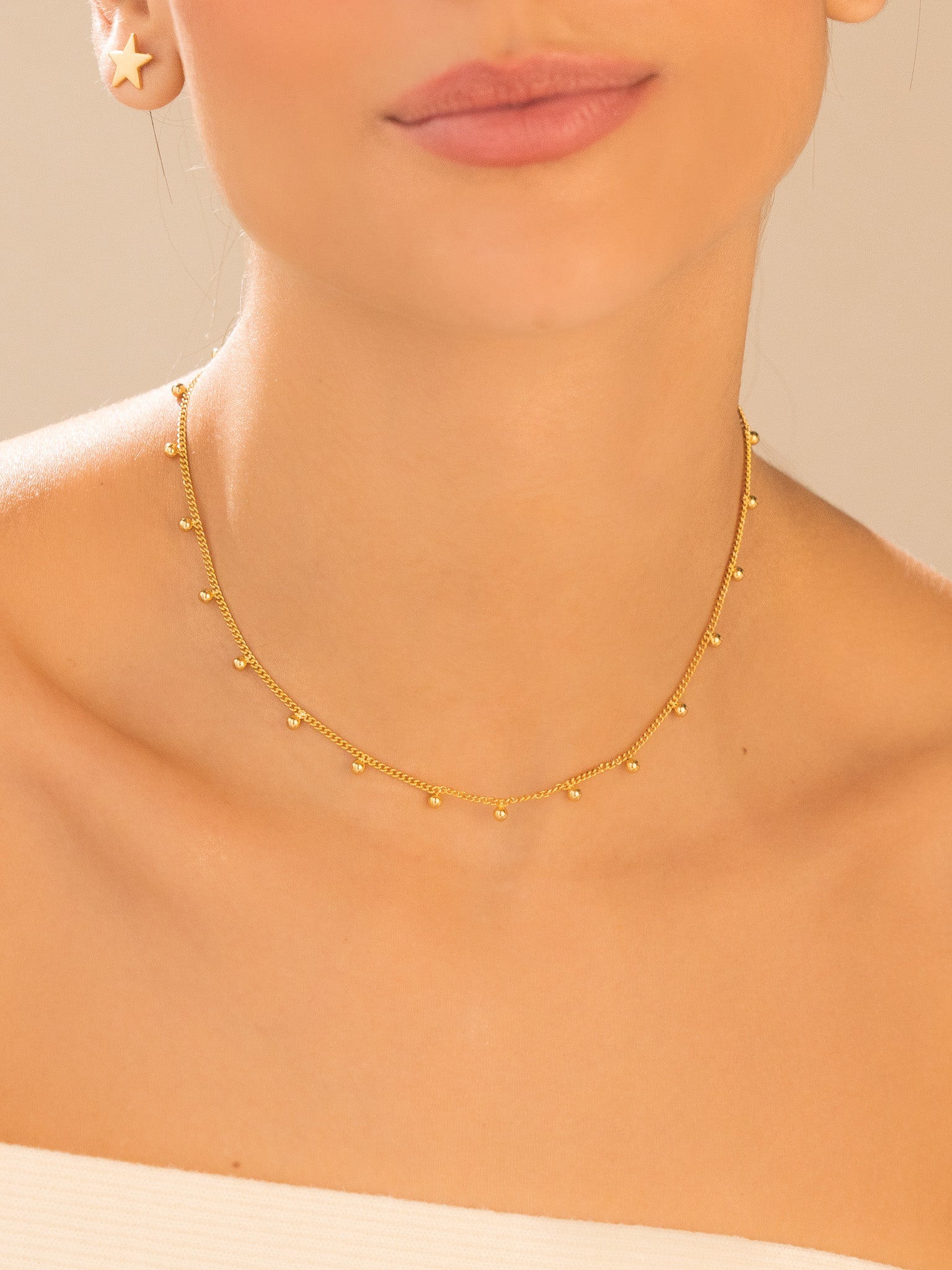 Choker Cadena + Aretes – Mayoristas AVEMARÍA
